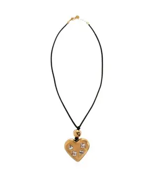 Jacquemus Crystal Heart Pendant Necklace - No