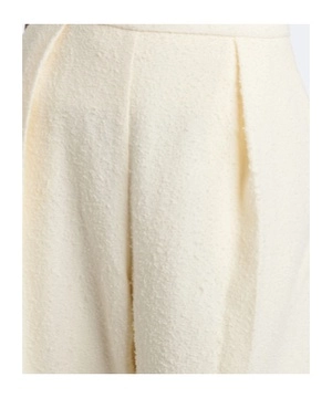 RÓHE Wool-blend Bouclé Barrel-leg Pants - White