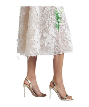 LEO Cleo Beaded Floral-appliqué Lace Dress