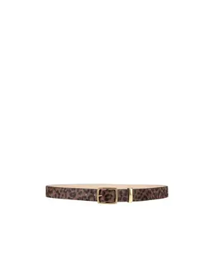 Rag & Bone Leopard-print Leather Belt Brown