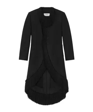 Celine Coat In Viscose And Wool Natt