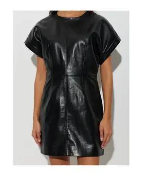 ANINE BING Short-sleeved Dress - Black