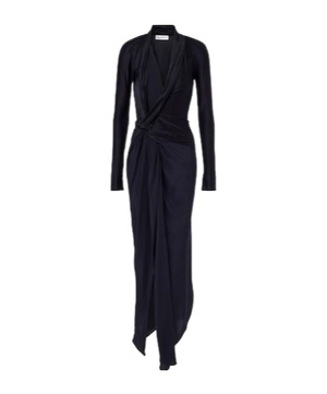 Victoria Beckham Lea Draped Silk-trimmed Jersey Maxi Dress
