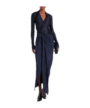 Victoria Beckham Lea Draped Silk-trimmed Jersey Maxi Dress