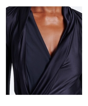 Victoria Beckham Lea Draped Silk-trimmed Jersey Maxi Dress