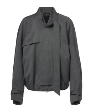 Victoria Beckham Virgin Wool Bomber Jacket - Black