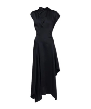 Victoria Beckham Draped Satin Midi Dress - No