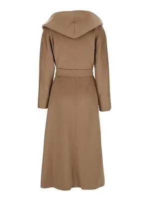 Max Mara Hooded Belted Wrap Coat