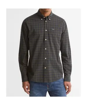 Barbour Buttondown Micro Check Long Sleeve Shirt - No