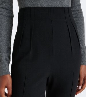 MUGLER Wool-blend Stirrup Leggings - Black