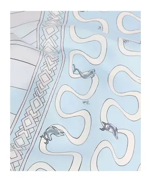 Emilio Pucci Onda And Iride Print Silk Scarf