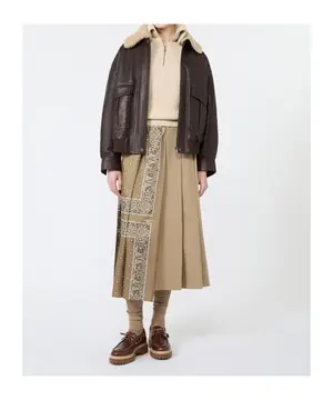 Max Mara Long-sleeve Leather Jacket - Dark Brown