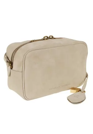 Brunello Cucinelli Suede Logo-embossed Shoulder Bag