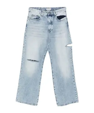 ICON DENIM LOS ANGELES Distressed Straight-leg Jeans - No