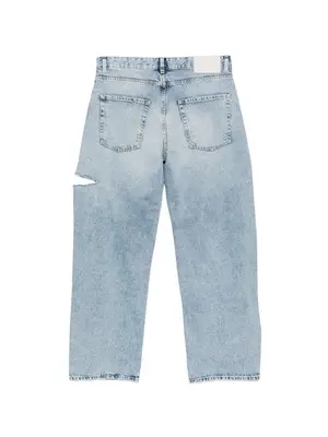 ICON DENIM LOS ANGELES Distressed Straight-leg Jeans - No