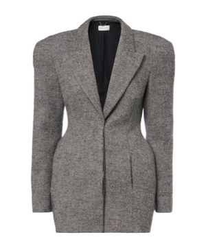 Magda Butrym Herringbone Wool-blend Blazer Dress