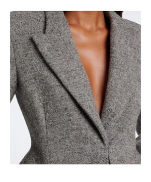 Magda Butrym Herringbone Wool-blend Blazer Dress