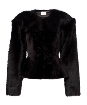 Magda Butrym Peplum Shearling Jacket - No