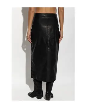 ALLSAINTS Button-up Midi Skirt - Black