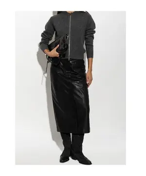 ALLSAINTS Button-up Midi Skirt - Black