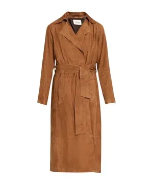 ARMA Long-sleeved Leather Coat - Brown