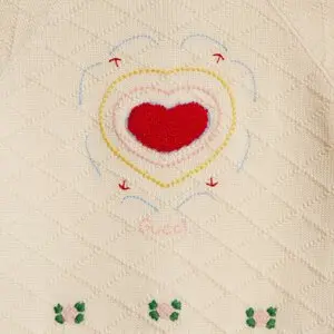 Gucci Heart Embroidered Cardigan