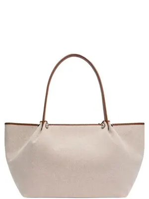 Max Mara Getto Logo Printed Tote Bag - Nude