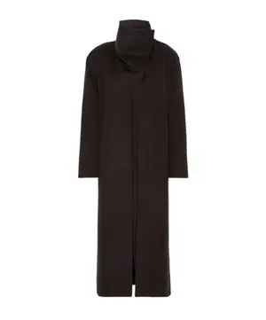 Sportmax Assenso High Neck Coat - Coffee