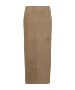 Max Mara Straight-cut Midi Skirt - Brown