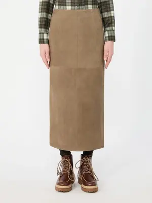 Max Mara Straight-cut Midi Skirt - Brown