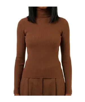 Max Mara Wool Yarn Polo-neck Sweater - Volpe