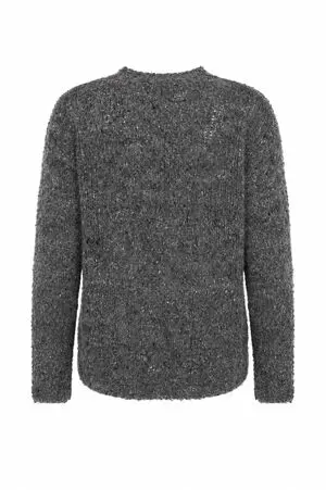Max Mara Textured Crew Neck Knitted Sweater