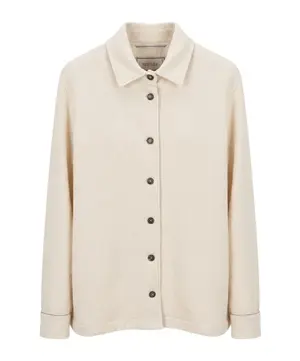 Peserico Button-front Casual Shirt-style Jacket - Light Beige