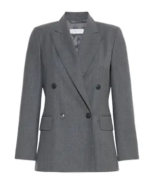 Max Mara Double-breasted Wool Flannel Blazer