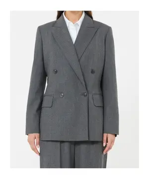 Max Mara Double-breasted Wool Flannel Blazer