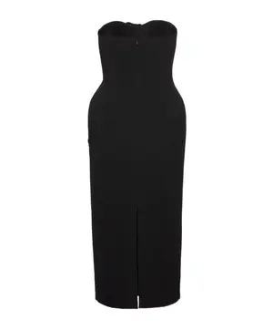 Magda Butrym Structured Drape Corset Midi Dress