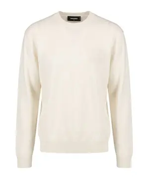Dsquared2 Crew-neck Long-sleeve Sweater - White