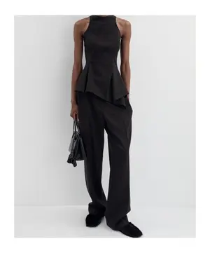 Magda Butrym Straight-leg Wool Blend Trousers