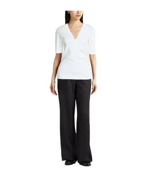 Brunello Cucinelli V-neck T-shirts - White