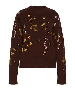 Max Mara Embroidered Wool Sweater