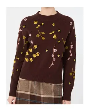 Max Mara Embroidered Wool Sweater