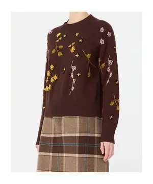 Max Mara Embroidered Wool Sweater