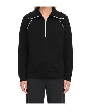Max Mara Contrast Trim Half Zip Knitted Sweater