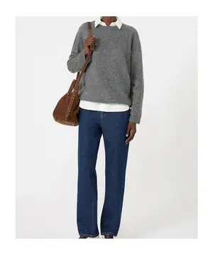 Max Mara Crew Neck Knitted Sweater - Dark Gray
