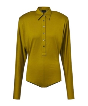 MUGLER Wool-blend Bodysuit - Green