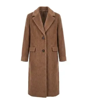 Peserico Single-breasted Coat - Brown