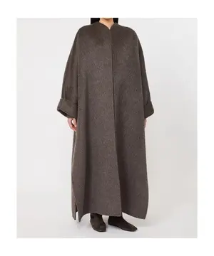 Max Mara Oversized Coat In Camel And Mohair - Mud Color