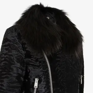 Fendi Swakara And Fox Fur Biker Jacket