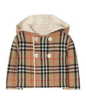 Burberry Reversible Check Wool Cashmere Duffle Coat - Ivory