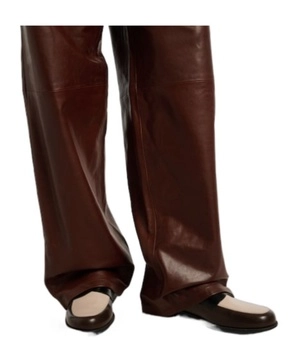 RÓHE Leather Wide-leg Pants
